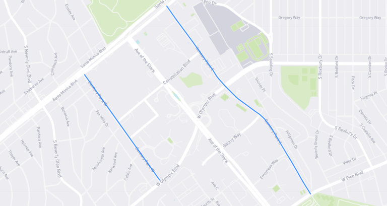 Century Park East and West – L.A. Street Names